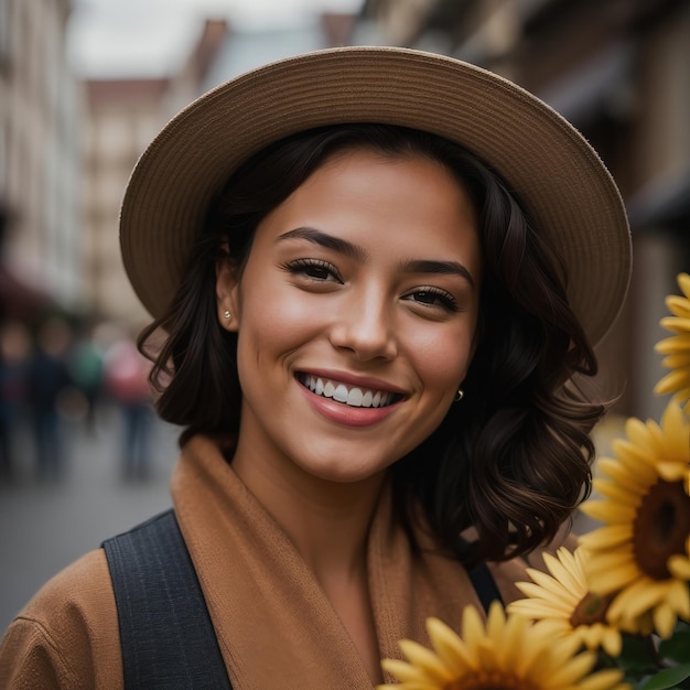 Premium AI Image | Woman smiling Generative AI Premium AI Image | Woman smiling Generative AI