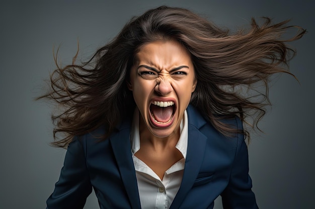 Premium Ai Image A Woman With Her Mouth Open