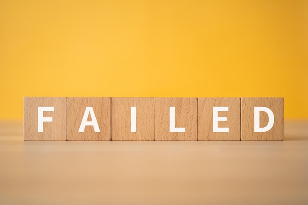 Premium Photo | Wooden blocks with FAILED text of concept. Premium Photo | Wooden blocks with FAILED text of concept.