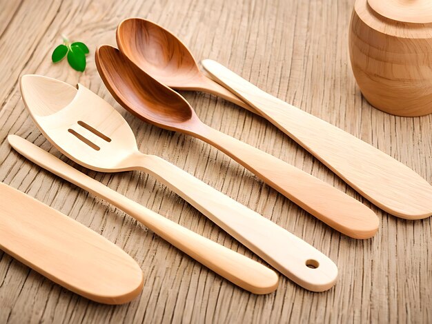 Wooden spoons | Premium AI-generated image Wooden spoons | Premium AI-generated image