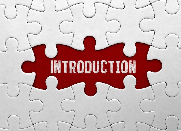 Premium Photo | Word introduction on red puzzle background Premium Photo | Word introduction on red puzzle background