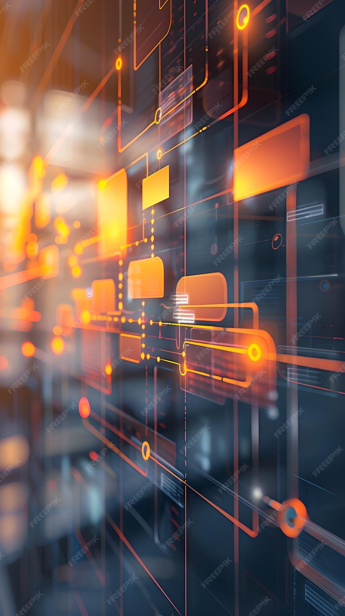 Premium Photo | Workflow automation system with data diagram Premium Photo | Workflow automation system with data diagram