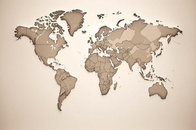 Premium AI Image | world map on white background Premium AI Image | world map on white background
