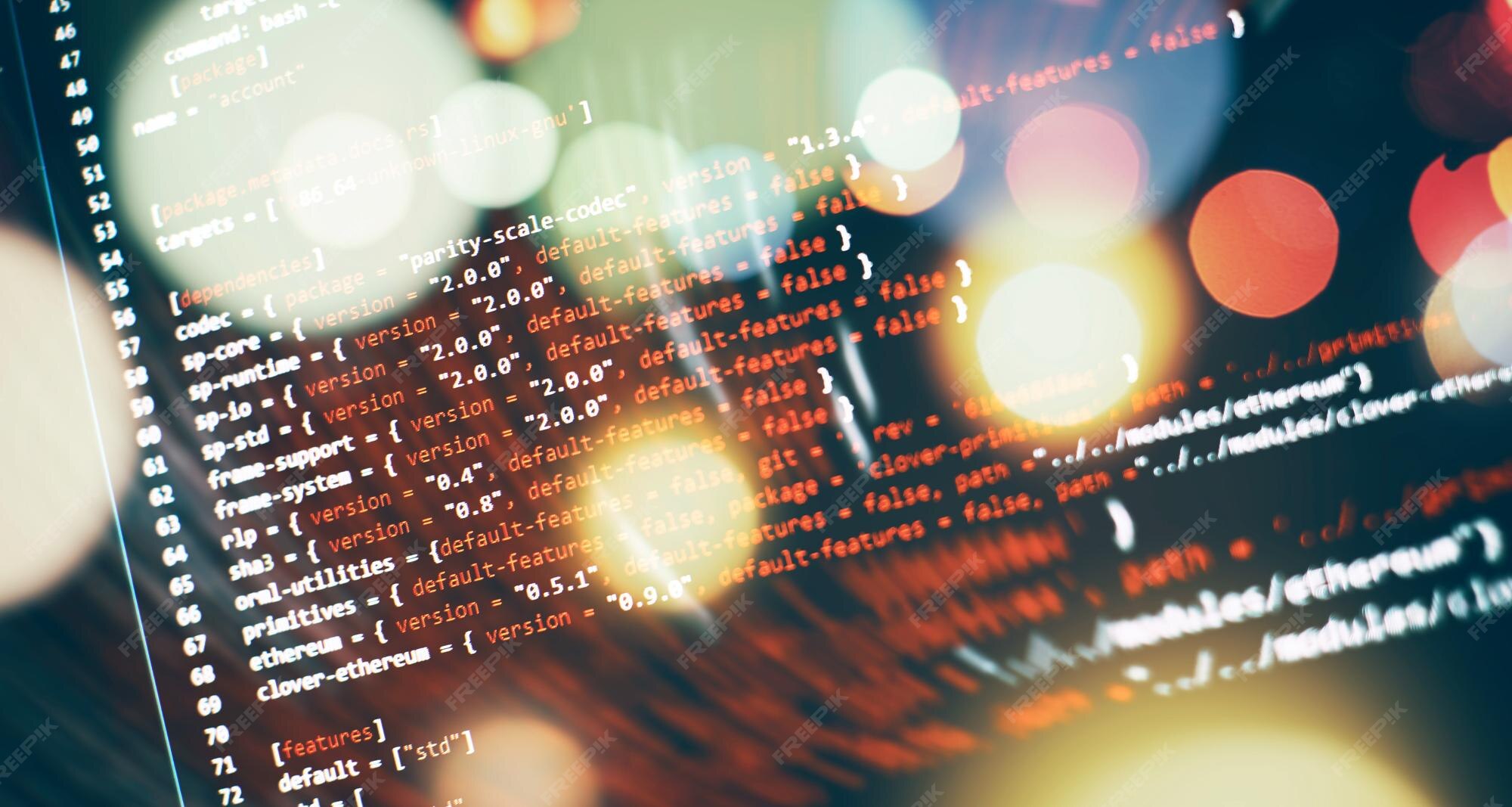 Premium Photo | Writing programming functions on laptop big data and internet of things trend ...