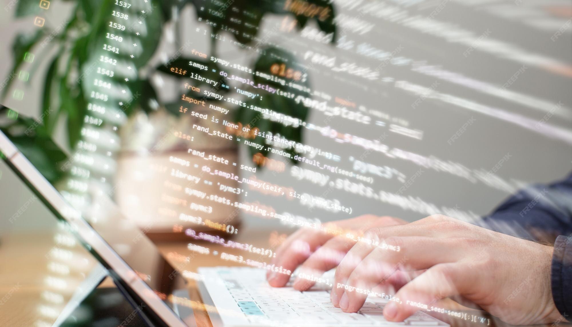 Premium Photo | Www programming web programming functions on laptop on laptop it business python ...