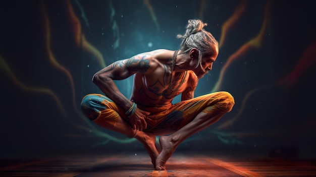 Premium Ai Image Yoga Pose Ai Generate