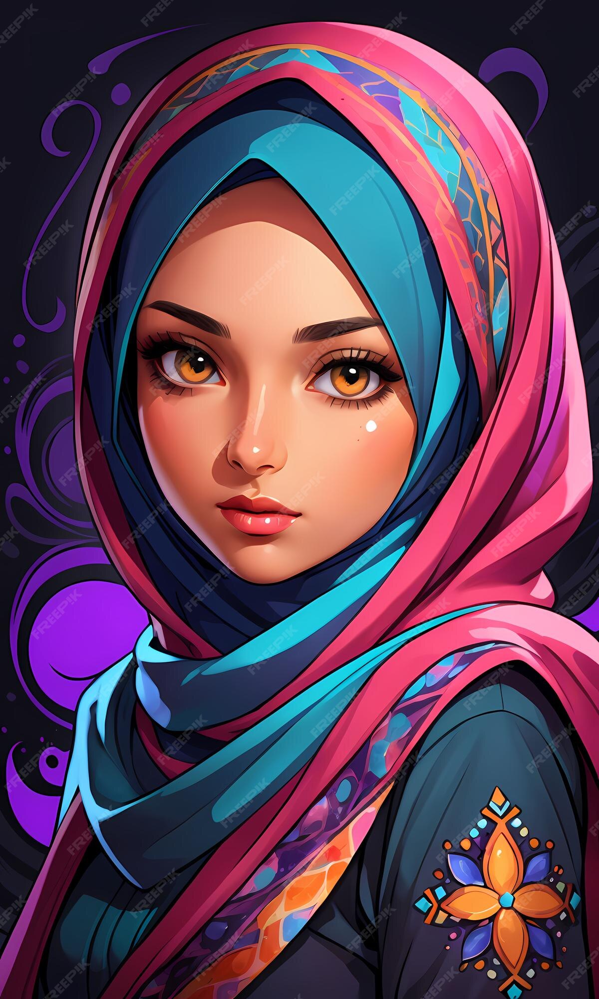 Premium Photo Young Beautiful Muslim Hijab Girl Portrait