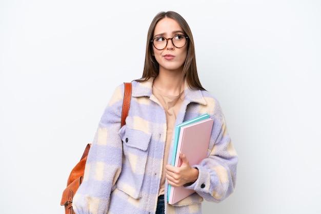 Premium Photo | Young beautiful student woman isolated on white ... Premium Photo | Young beautiful student woman isolated on white ...