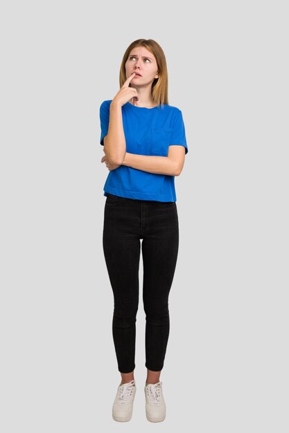 Premium Photo Young Caucasian Woman Isolated On White Background