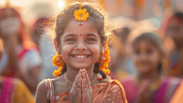 Young girl smiling and clapping | Premium AI-generated image Young girl smiling and clapping | Premium AI-generated image