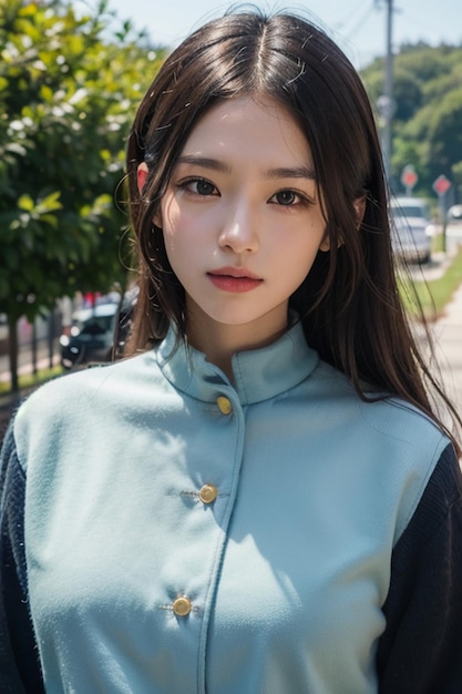 Premium Ai Image Young Pretty Oriental Asian Girl Smiling And Taking