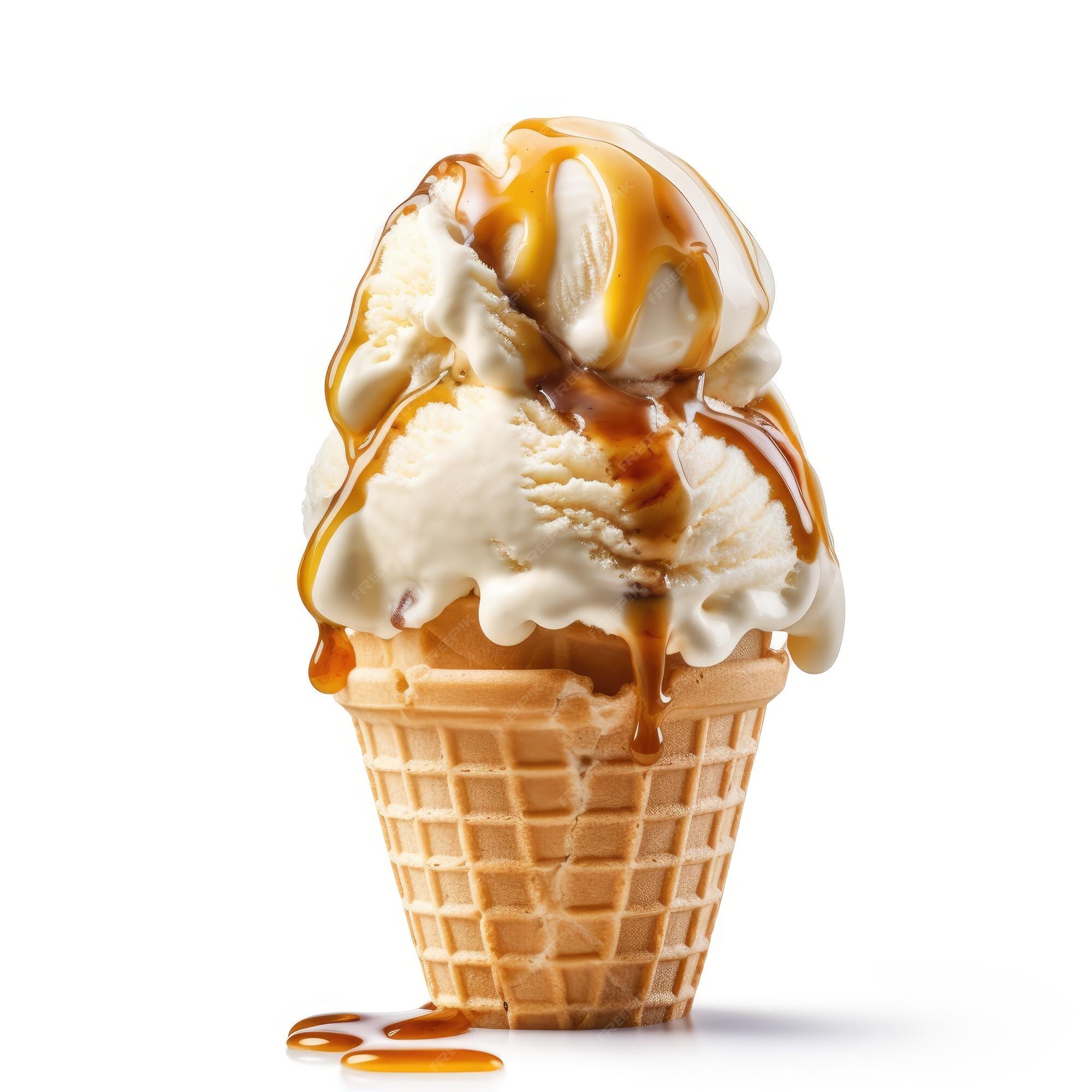 Premium Ai Image Yummy Ice Cream Cone