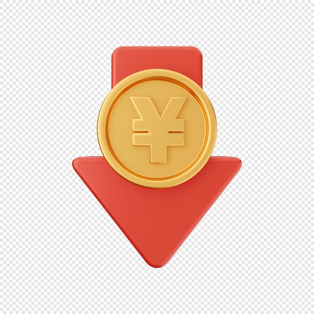 Premium PSD | 3d arrow increase and decrease icon illustration