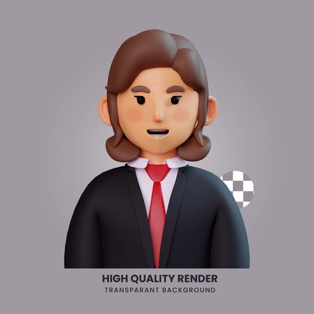 Premium Psd 3d Avatar Bossgirls Illustration