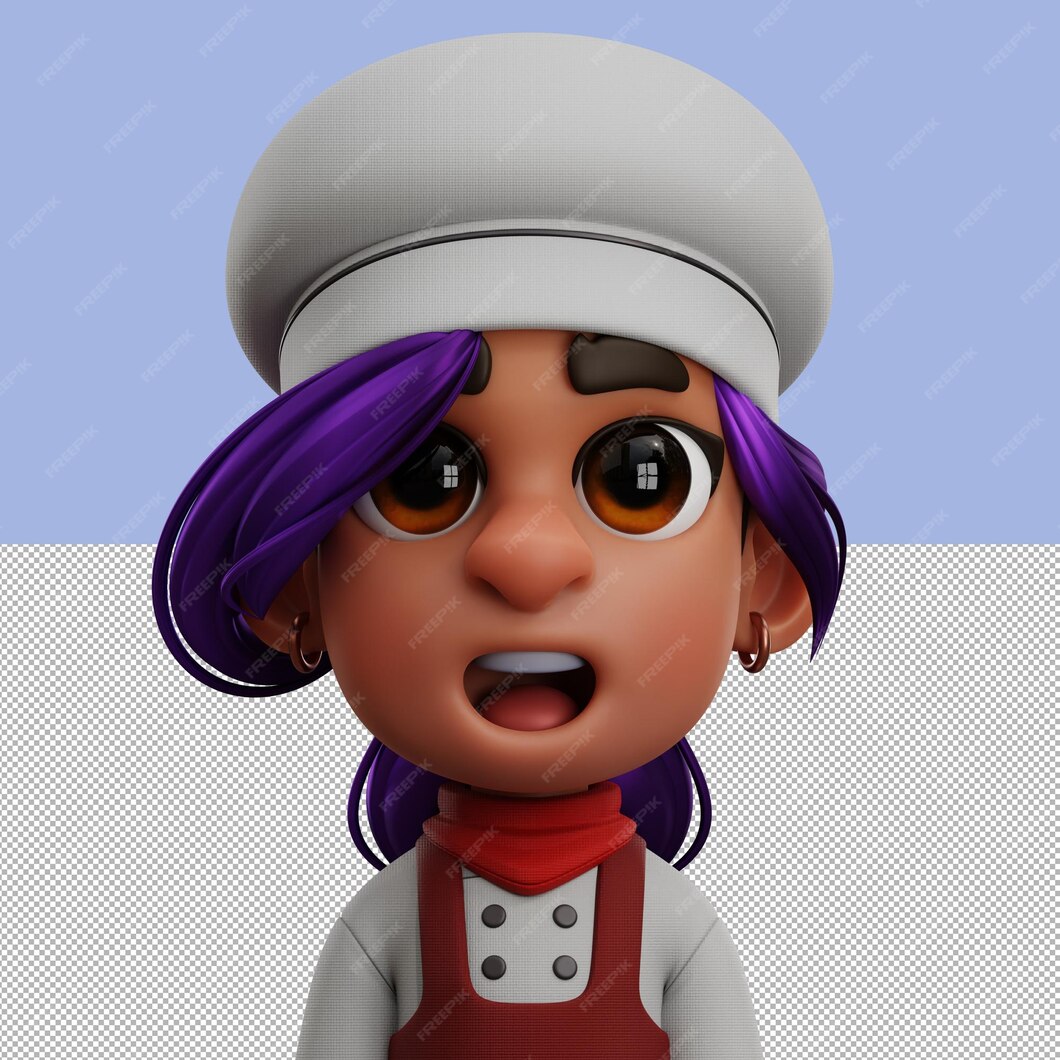 Premium Psd 3d Avatar Illustration Chef Woman Isolated On The