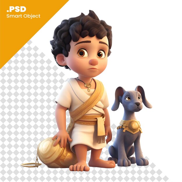 Premium PSD | 3d digital render of a little monk with a dog isolated on ... Premium PSD | 3d digital render of a little monk with a dog isolated on ...