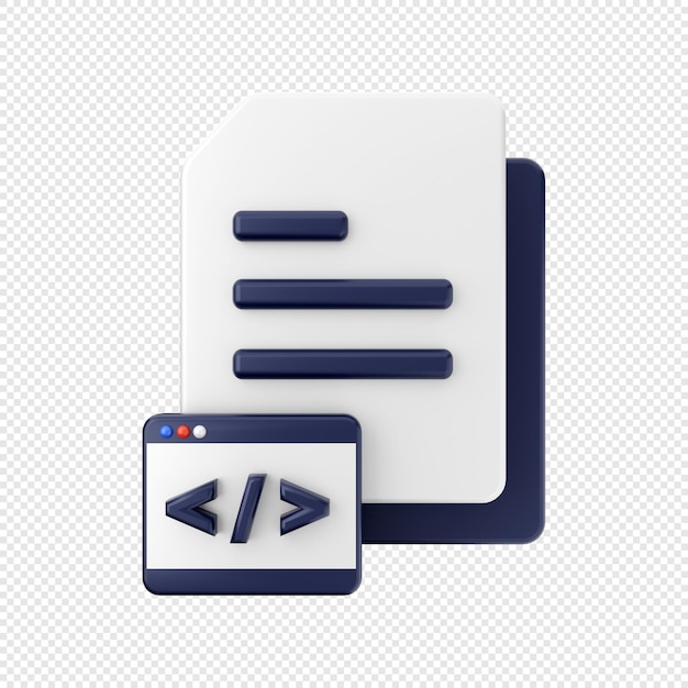 Premium PSD | 3d document and file web programming Premium PSD | 3d document and file web programming
