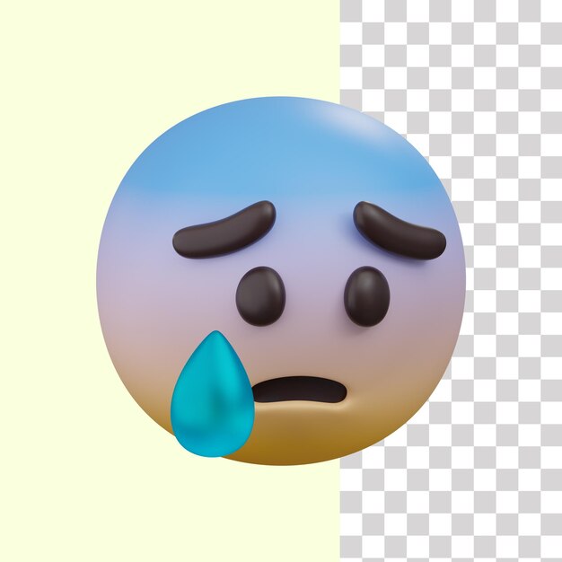 Premium PSD | 3D Emoji Sad Premium PSD | 3D Emoji Sad