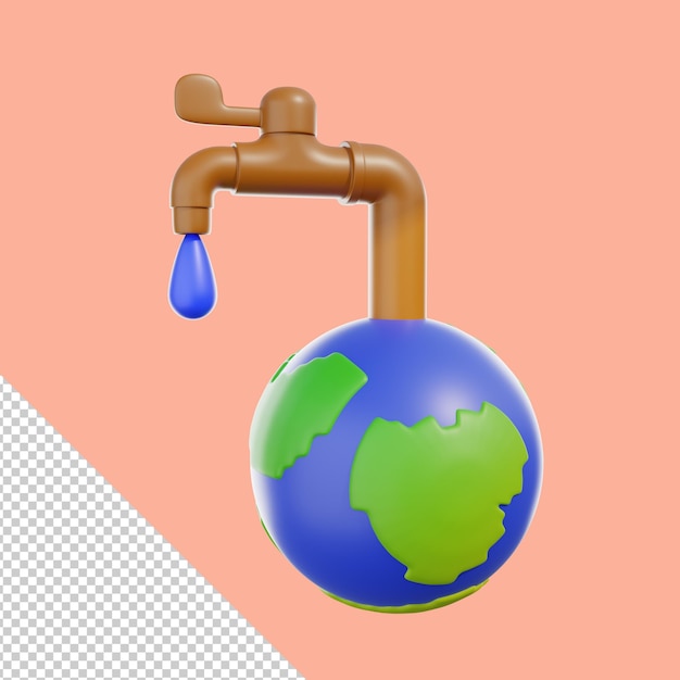 Premium PSD | 3d icon save water Premium PSD | 3d icon save water