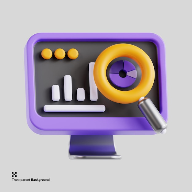 Premium PSD | 3d illustration depicting the analysis of data Premium PSD | 3d illustration depicting the analysis of data