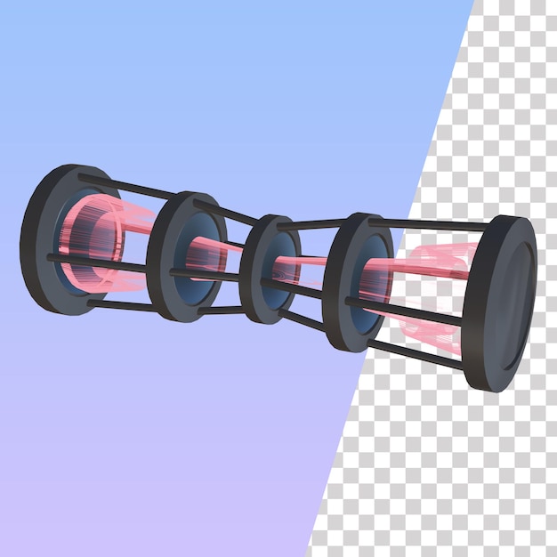 Premium PSD | 3d illustration tappered lasser array Premium PSD | 3d illustration tappered lasser array