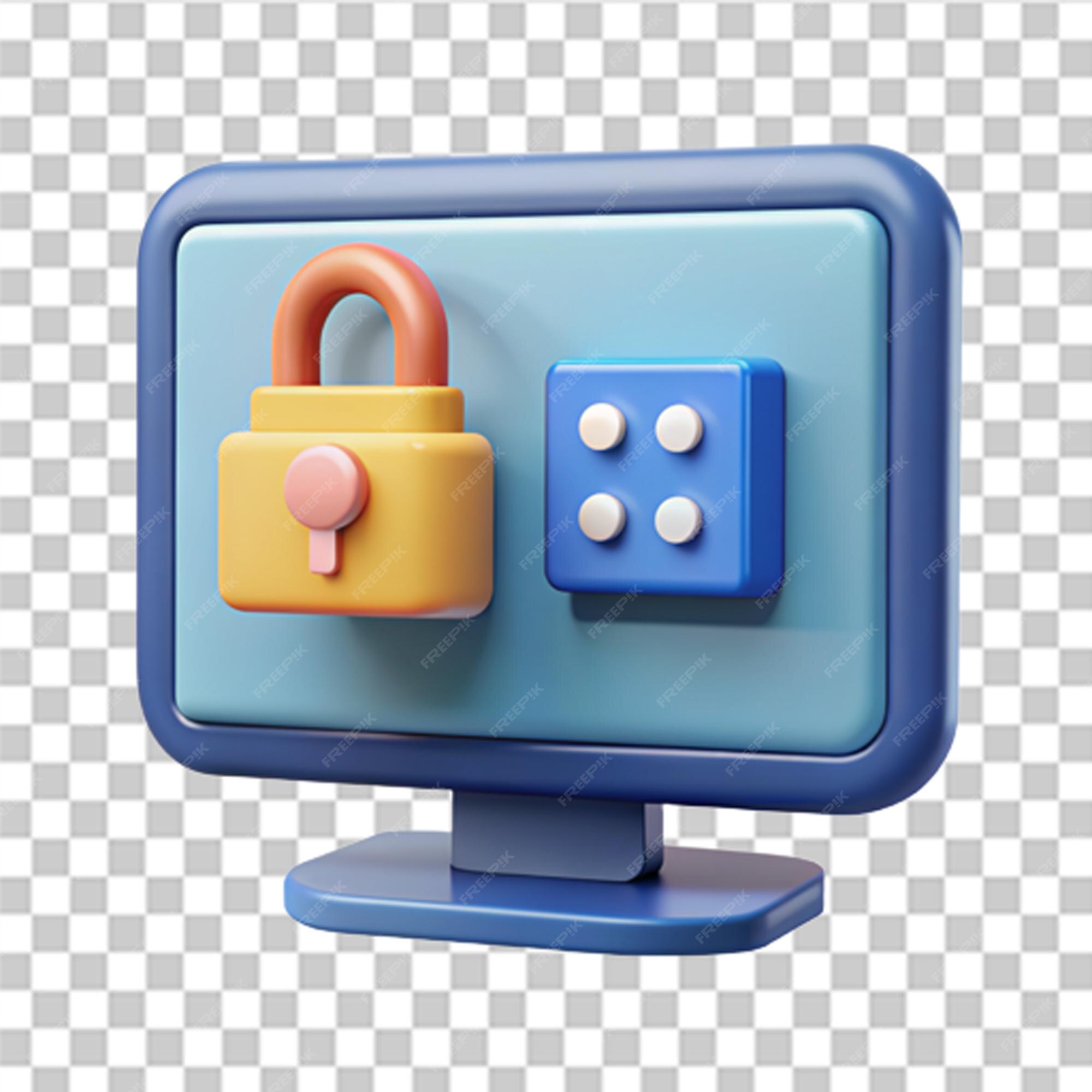 3d Incorrect Password On Computer Padlock And Password Personal Data Protection On The Internet