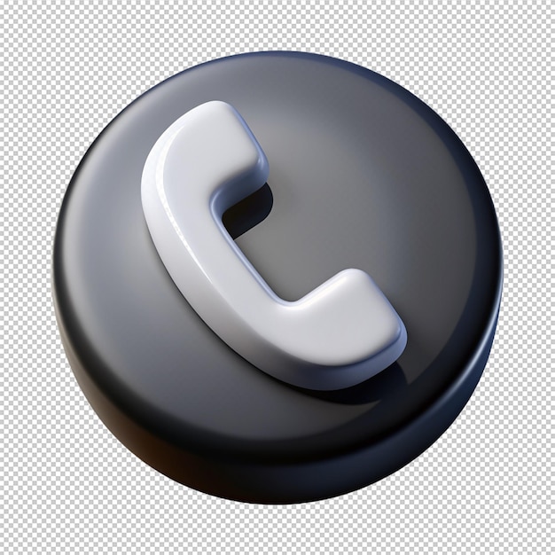 Premium PSD | 3D Realistic Phone Call Button vector illustration Premium PSD | 3D Realistic Phone Call Button vector illustration