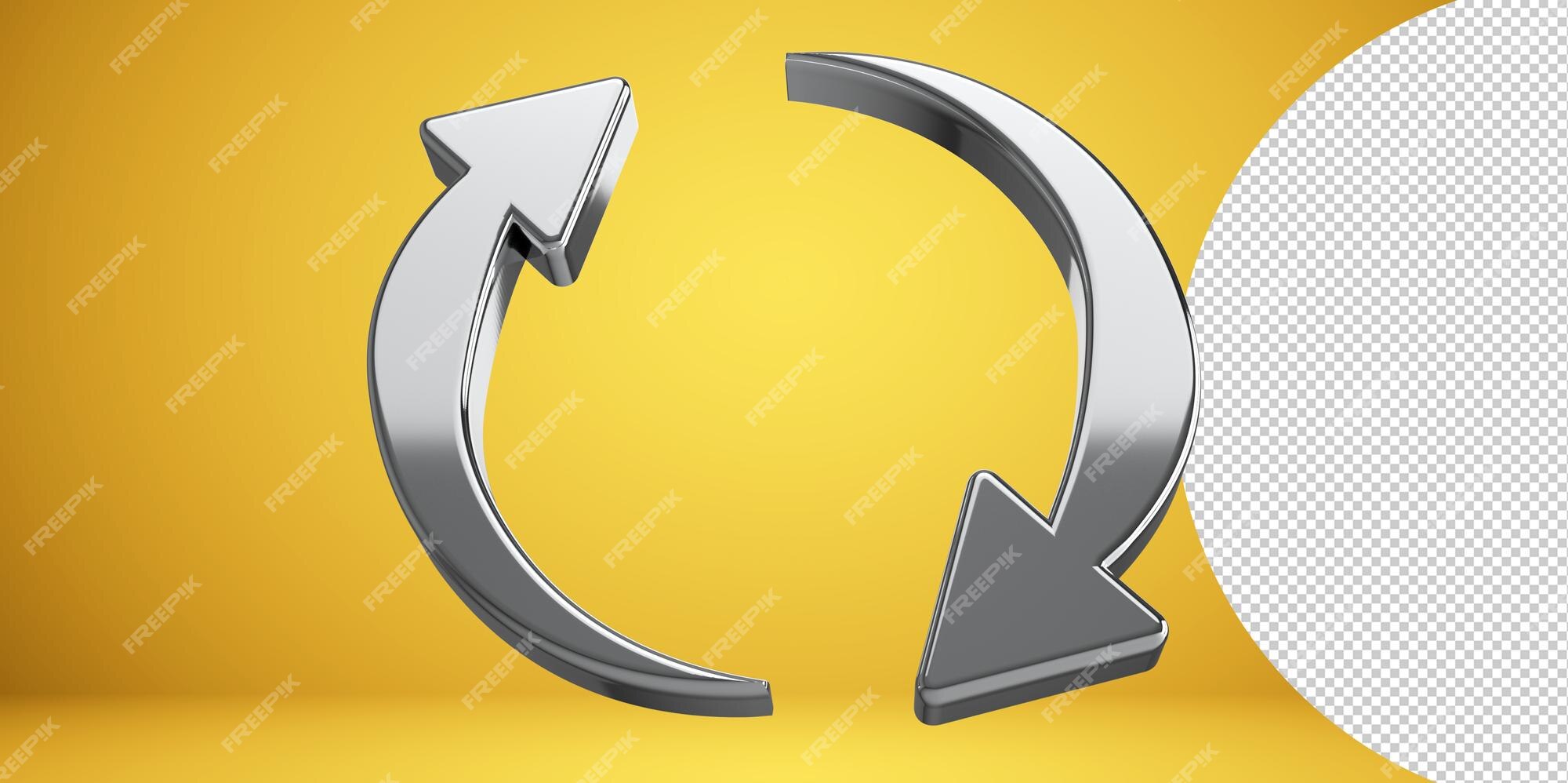 Иконка 3d refresh curve arrows изолирована на прозрачном фоне ... Иконка 3d refresh curve arrows изолирована на прозрачном фоне ...
