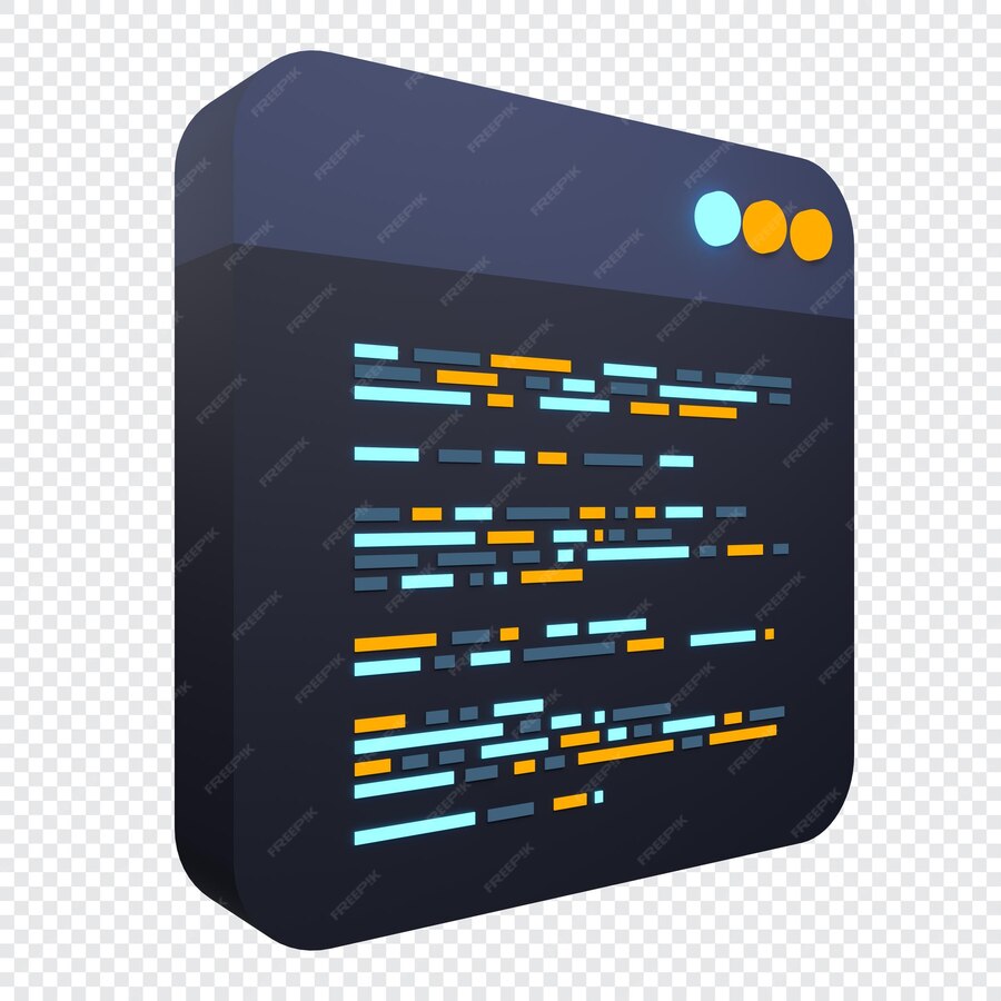 Premium Psd 3d Render Coding Icon Coding Screen 3d Rendering