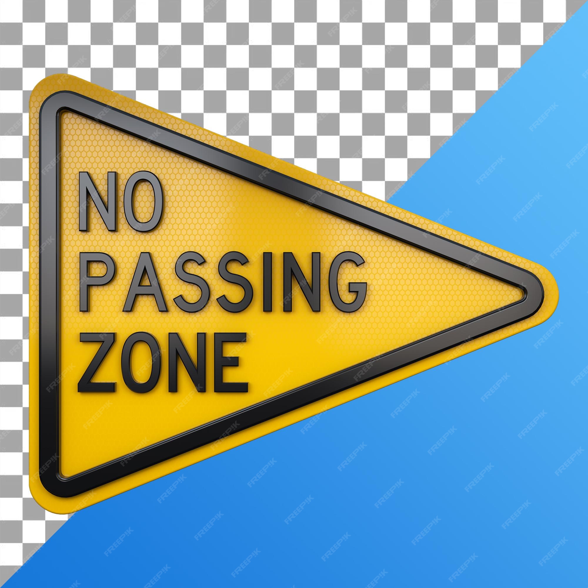 No Passing Zone Sign