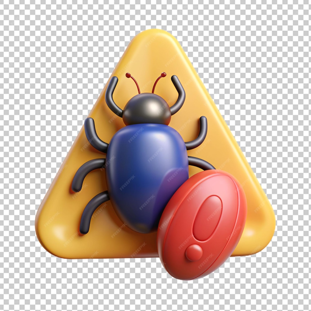 Premium PSD | 3d rendering bug isolated useful for technology programming development coding ...