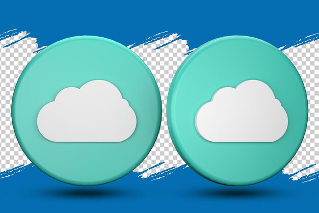 Premium PSD | 3d rendering cloud icon Premium PSD | 3d rendering cloud icon