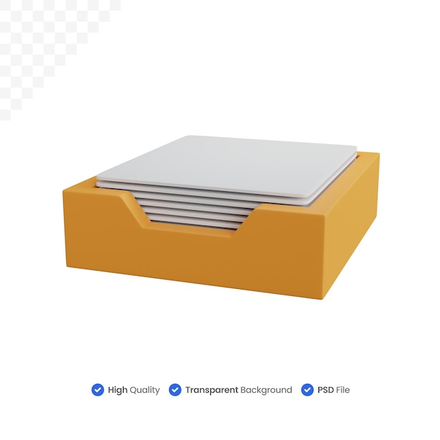 Premium Psd 3d Rendering File Storage Isolated