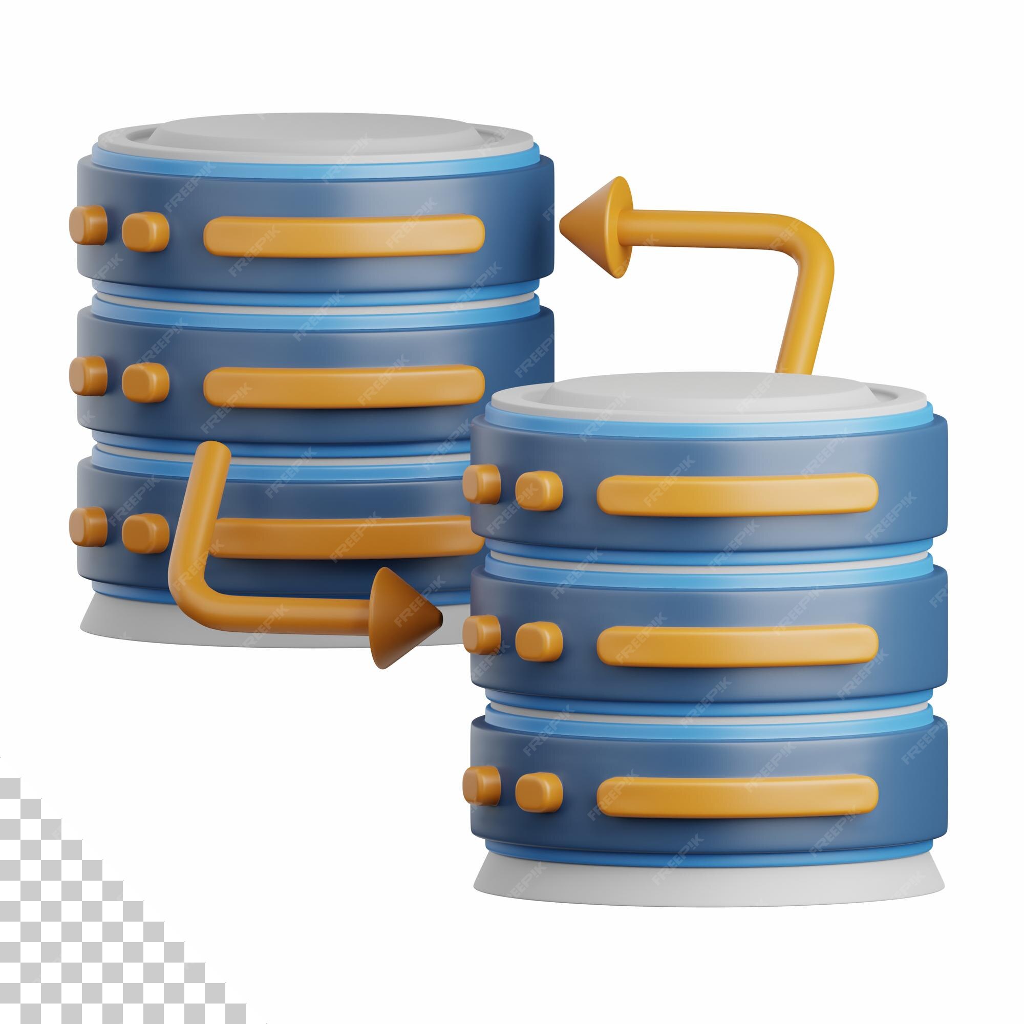 Premium PSD | 3d rendering server data isolated useful for cloud ...