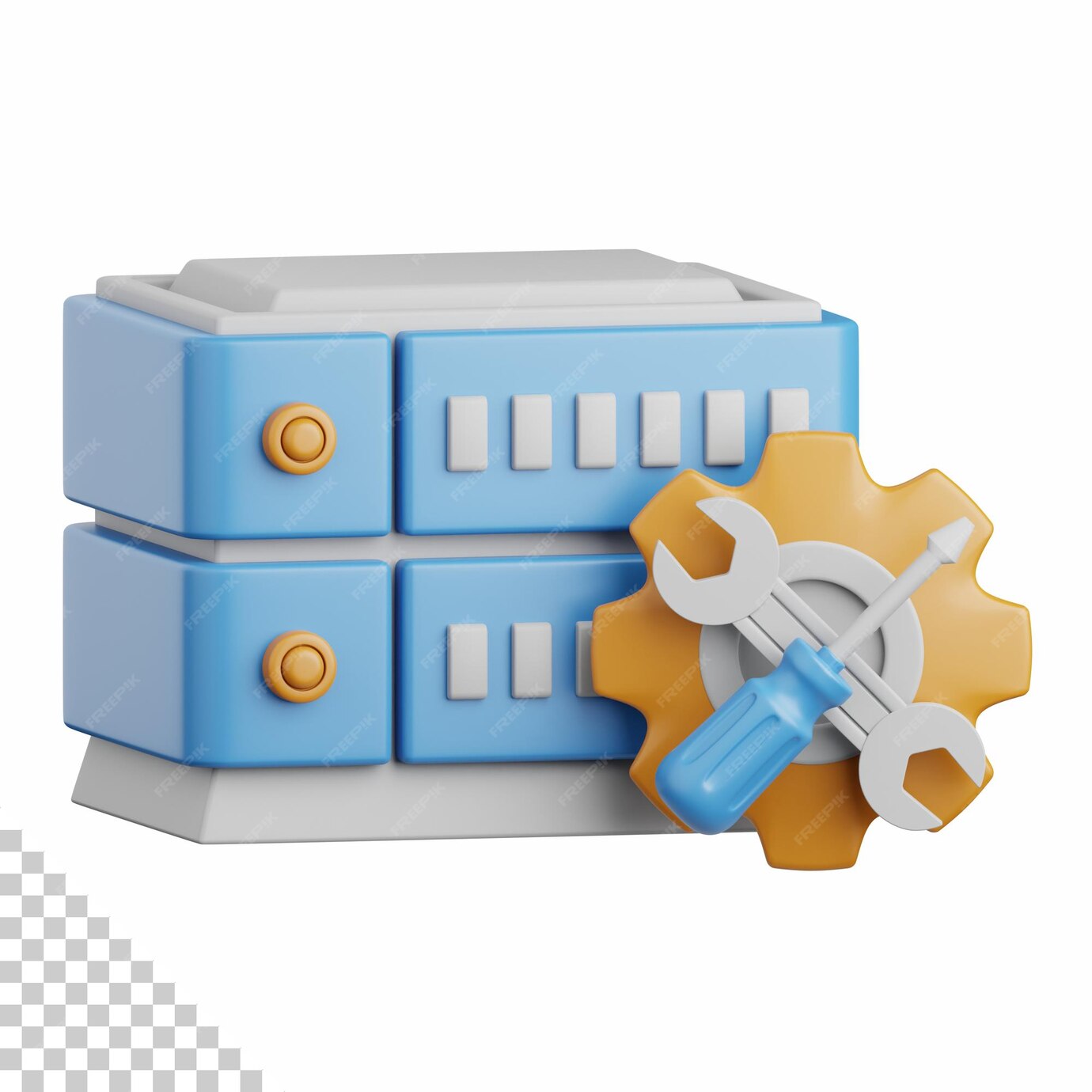 Premium Psd 3d Rendering Server Maintenance Isolated Useful For Cloud