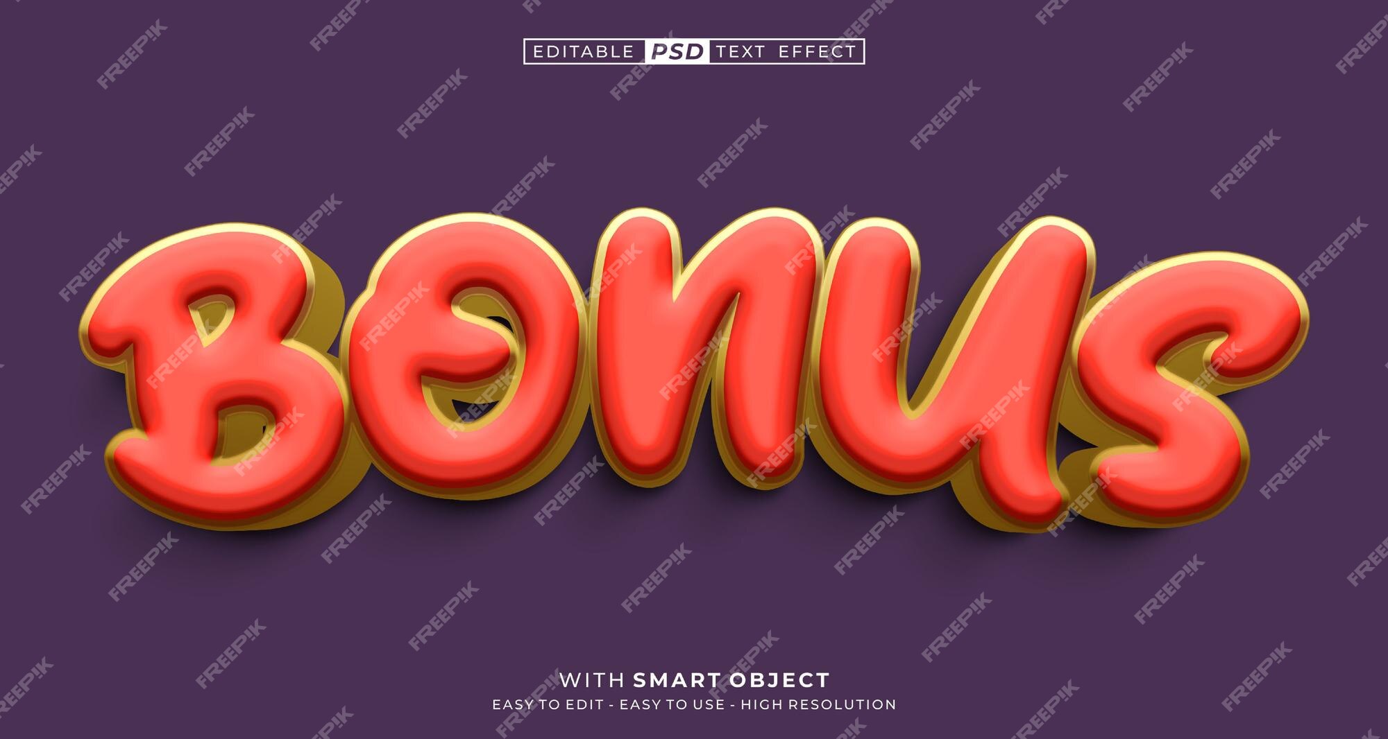 Premium Psd 3d Text Bonus Text Effect Editable Font Style