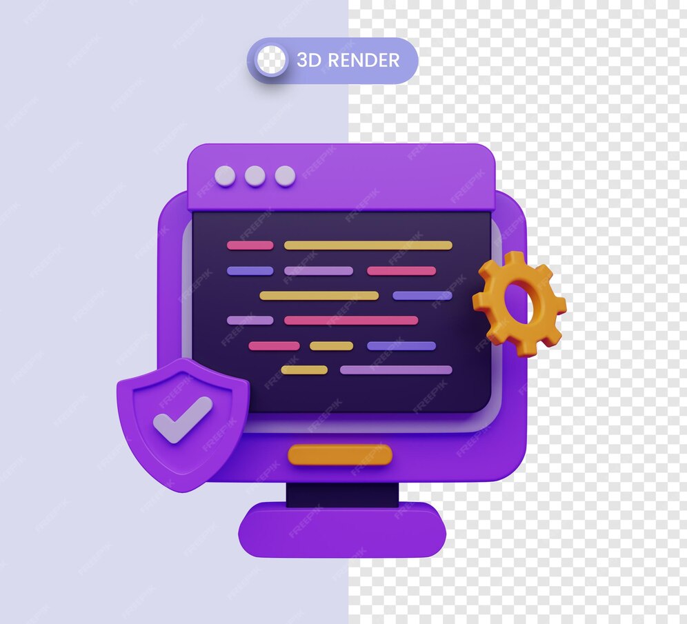 Premium PSD | 3d web development, software development, web design, coding and programming ...