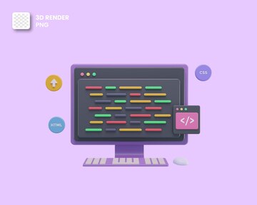 Premium PSD | 3d web development or software development or web design coding and programming ...