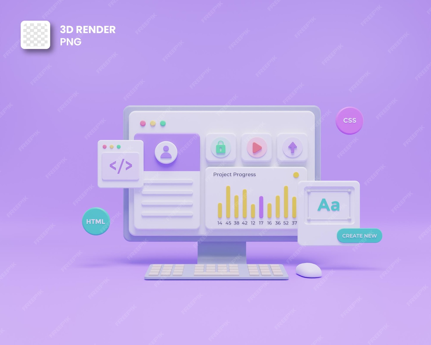 Premium PSD | 3D web development or software development or web design ...