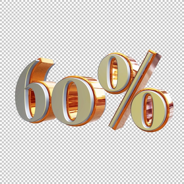 Premium PSD | 60 percent 3d render Premium PSD | 60 percent 3d render