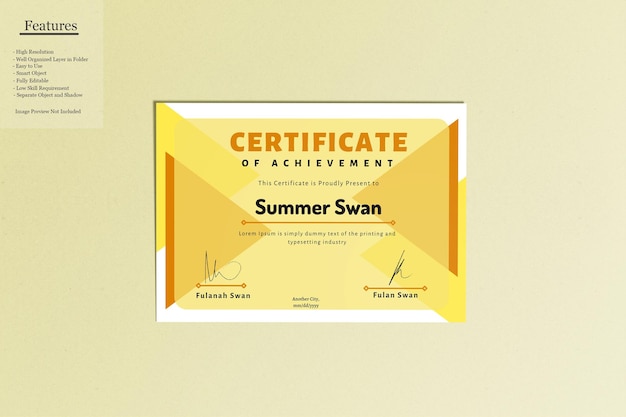certificate landscape design a4 template free Premium vector ... certificate landscape design a4 template free Premium vector ...