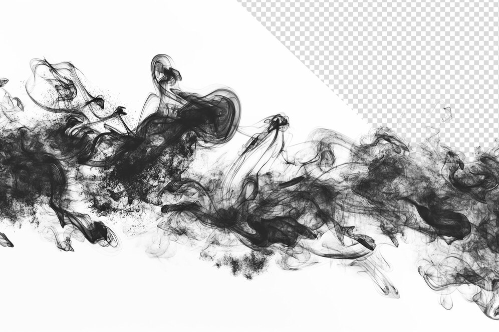 Abstract black smoke isolated on transparent background | Premium AI ... Abstract black smoke isolated on transparent background | Premium AI ...