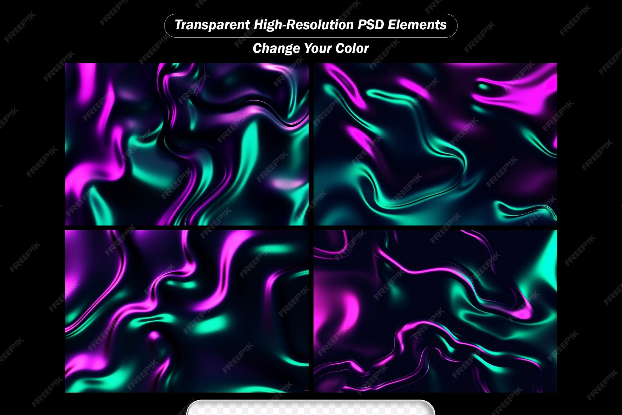 Premium PSD | Abstract neon geometric background wavy gradient liquid set Premium PSD | Abstract neon geometric background wavy gradient liquid set