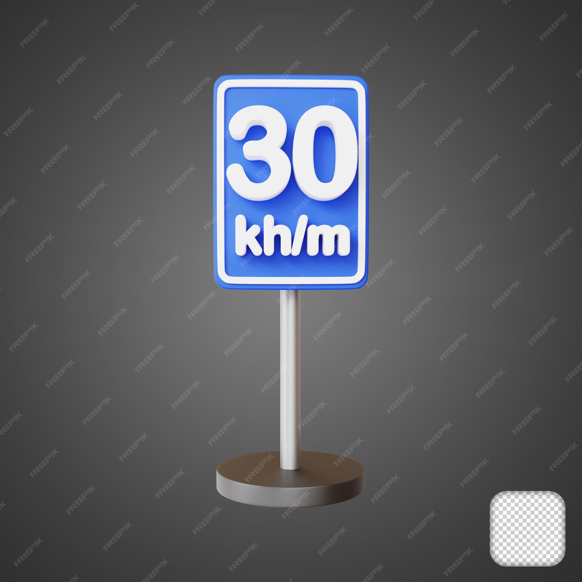 Premium PSD | Advisory 30 speed limit road sign traffic 3d illustration Premium PSD | Advisory 30 speed limit road sign traffic 3d illustration