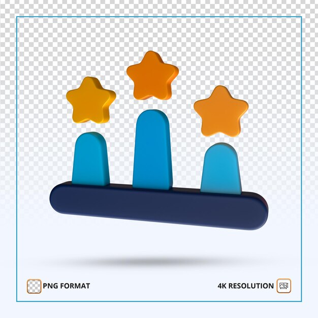 Premium PSD | Analytics bar chart graph management reputation star Premium PSD | Analytics bar chart graph management reputation star