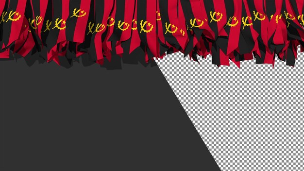 Premium PSD | Angola flag different shapes of cloth stripes hanging ... Premium PSD | Angola flag different shapes of cloth stripes hanging ...