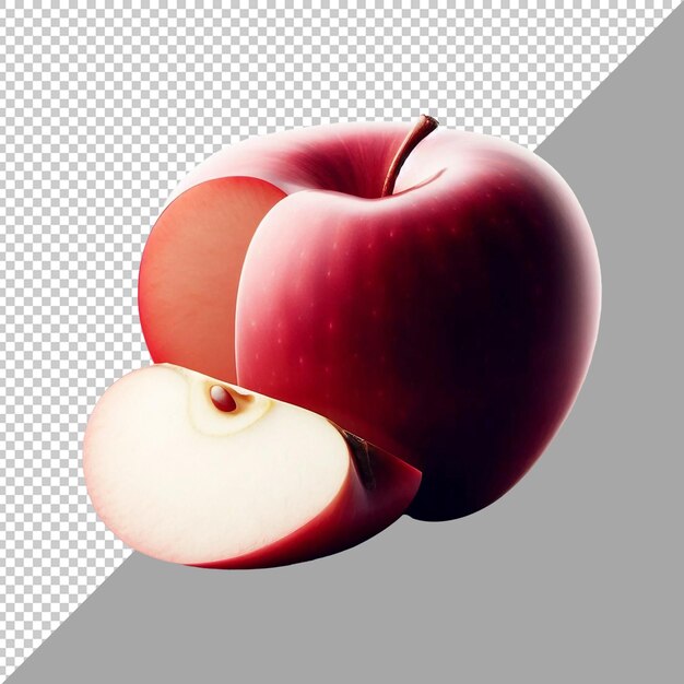 Premium PSD | Apple isolated transparent background ai generative Premium PSD | Apple isolated transparent background ai generative