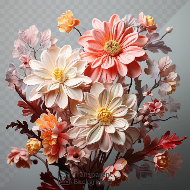 Premium Psd Artistic Lily Flower Representation Object Isolated With Clear Background
