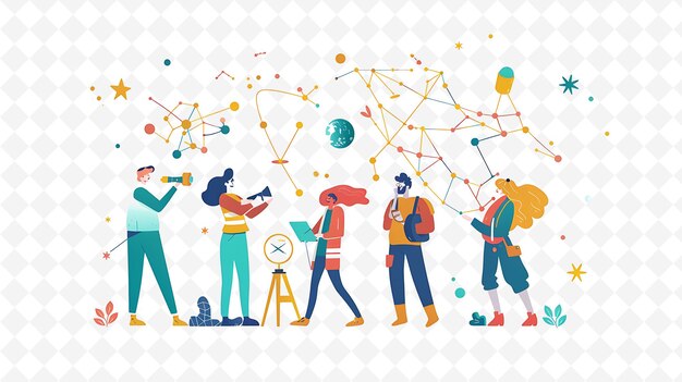 Astrological Characters Navigating by the Stars Design Is Na Flat ... Astrological Characters Navigating by the Stars Design Is Na Flat ...
