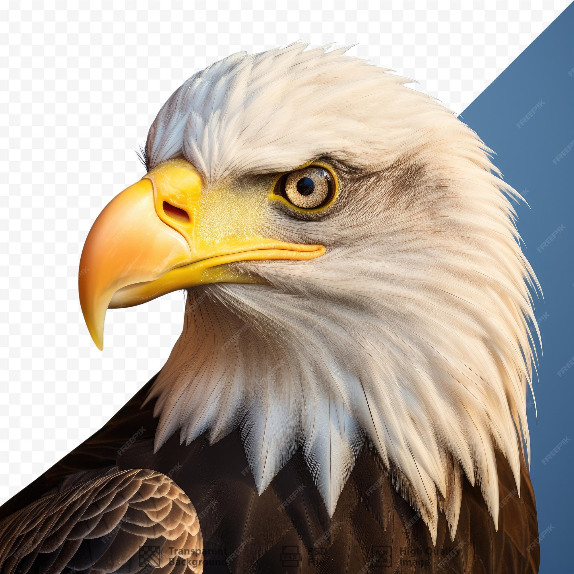 Premium PSD | Bald eagle scanning surroundings on transparent background Premium PSD | Bald eagle scanning surroundings on transparent background